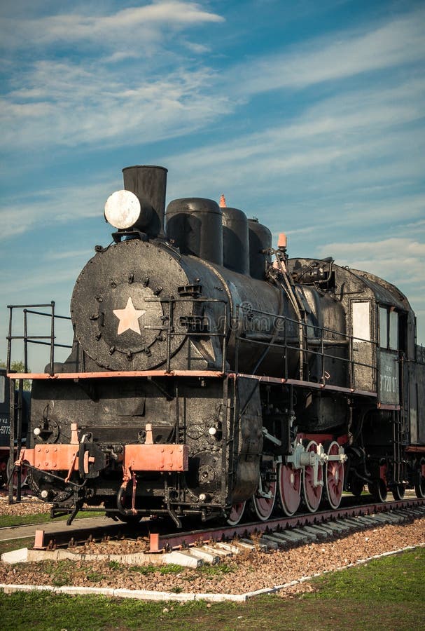 Old steam locomotives stock photo. Image of station, smoke - 60628410