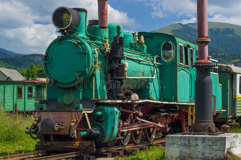 Old Steam Powered Railway Train. Stock Photo - Image of metal, steel ...