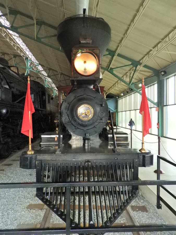 Philadelphia #20 Old Steam Train and Guard Front Editorial Stock Image ...