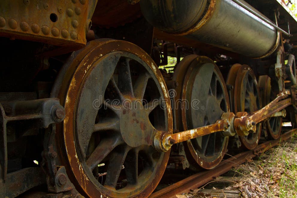 Old Steam Train Undercarriage. Stock Photo - Image of steam, train ...