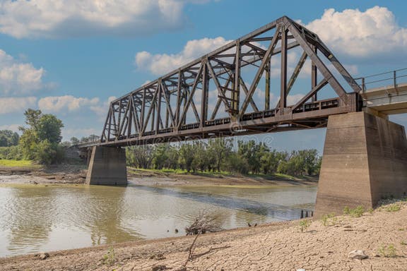 Old Steel Bridge Over the River in the Park Stock Photo - Image of ...