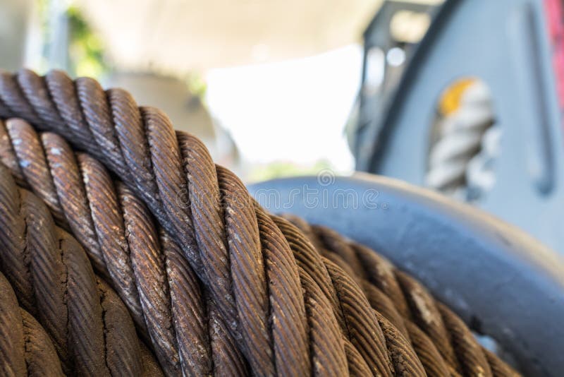 Old Steel Cable Inside Warship Stock Photo - Image of string, detail ...
