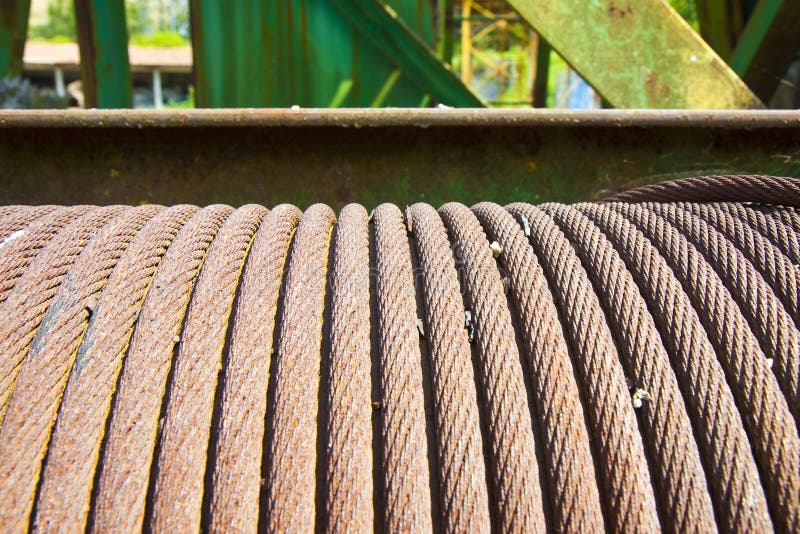 Old Steel Cable Wrapped Up in a Coil Stock Photo - Image of metal ...