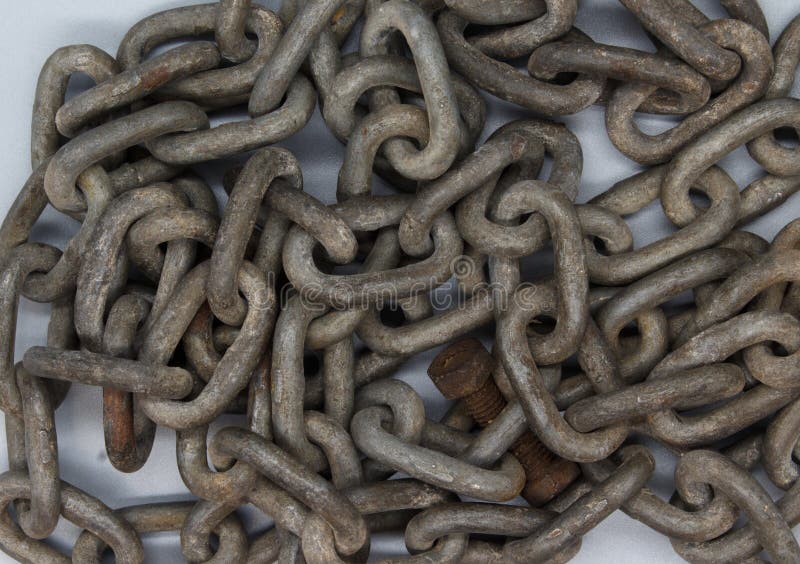 Old Steel Chains for Background and Texture Stock Image - Image of dish ...