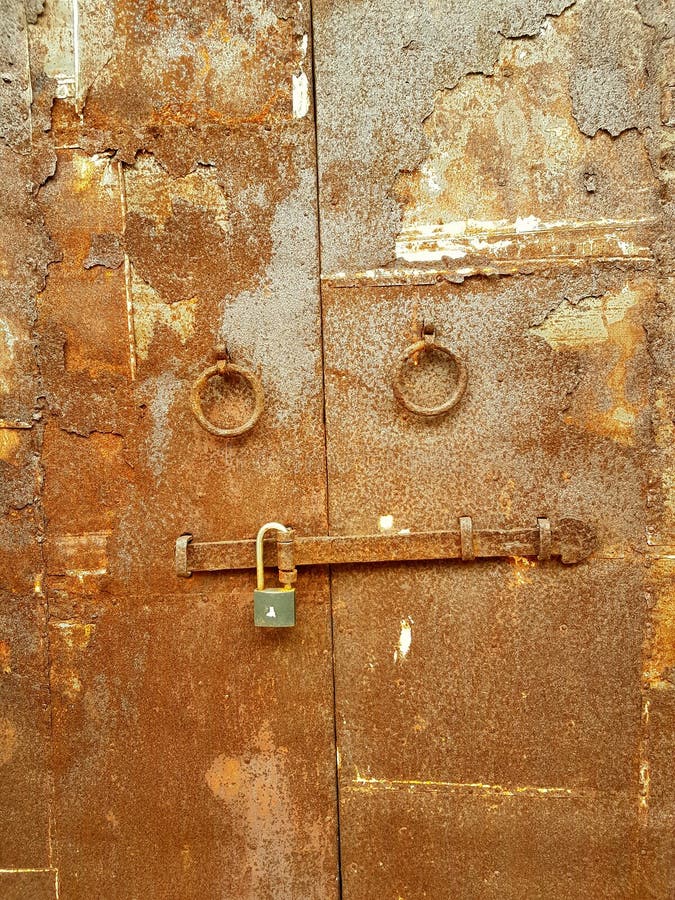 Old steel door stock photo. Image of town, door, textures - 78107202