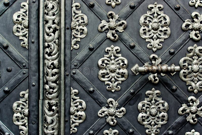 Old steel doors stock image. Image of metalwork, carved - 25454429