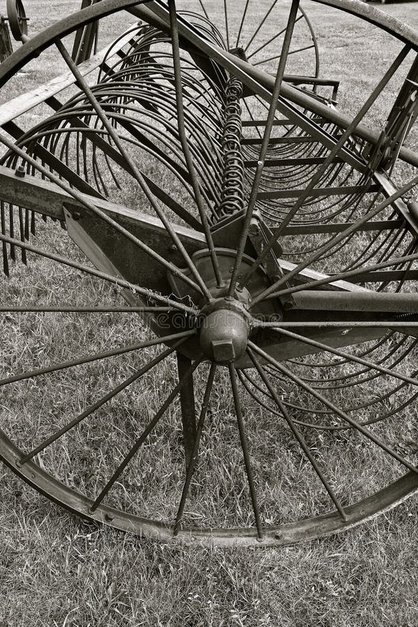 Old vintage dump rake stock photo. Image of horse, machine - 124687322