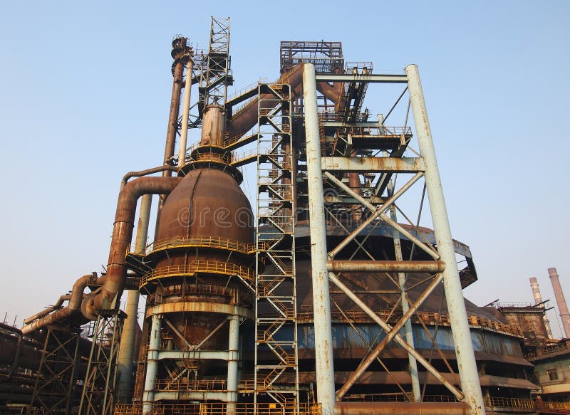 Old Steel Factory in China. Stock Image - Image of manufacturing, waste ...