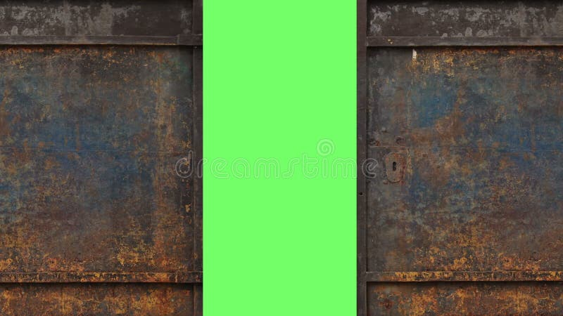Old Steel Gate Opens - Green Screen Stock Video - Video of effect, safe ...