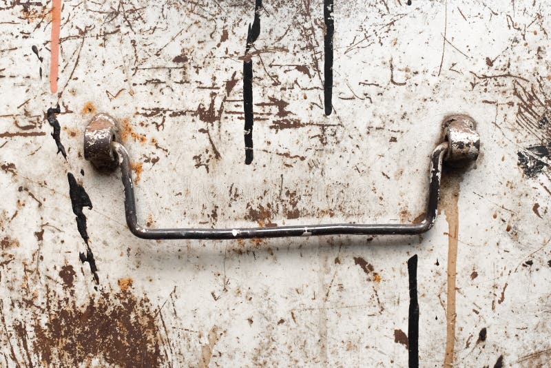 Old Steel Handle of Metal Industrial Box Close-up Stock Photo - Image ...