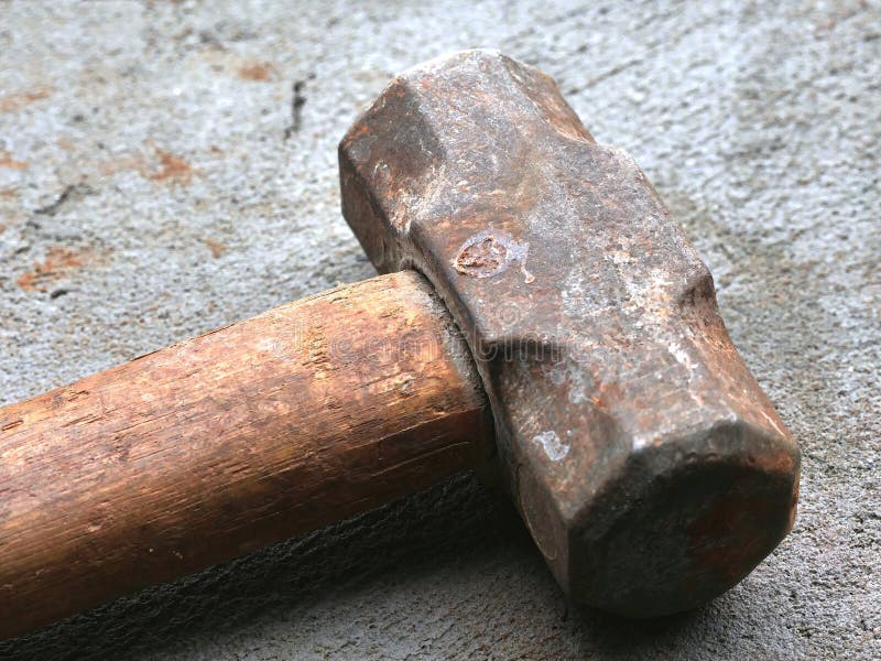 Old Steel or Iron Hammer with Octagonal Shape Stock Photo - Image of ...