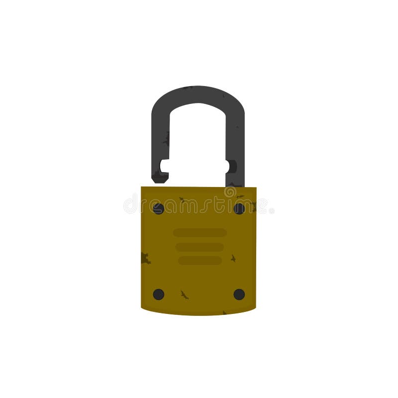 Old Steel Lock Isolated Icon Stock Vector - Illustration of iron ...