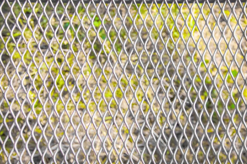 Old Steel Mesh Texture with Seamless Patterns in Garden Background ...
