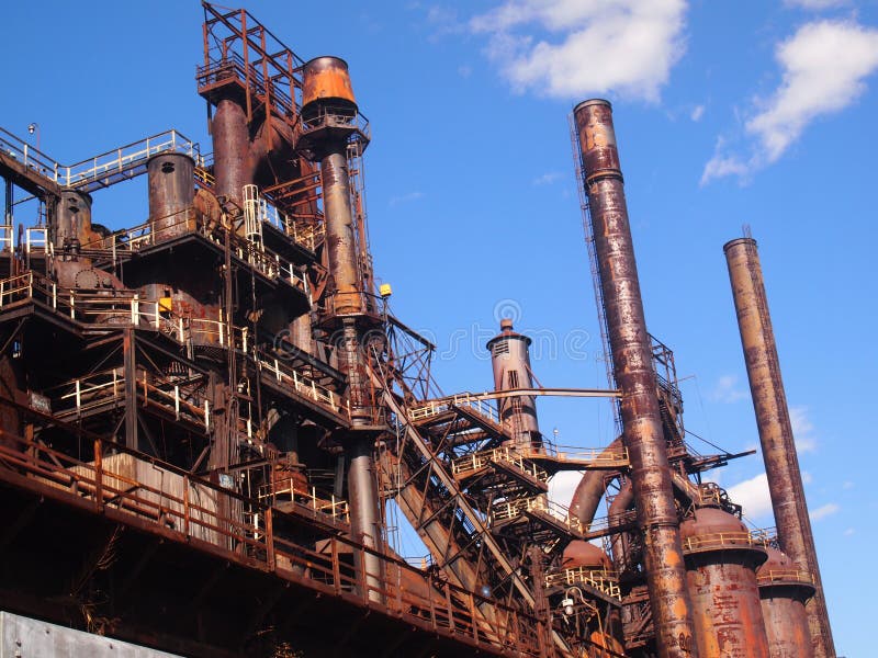 Old steel plant stock photo. Image of blue, parts, stairs - 30146328