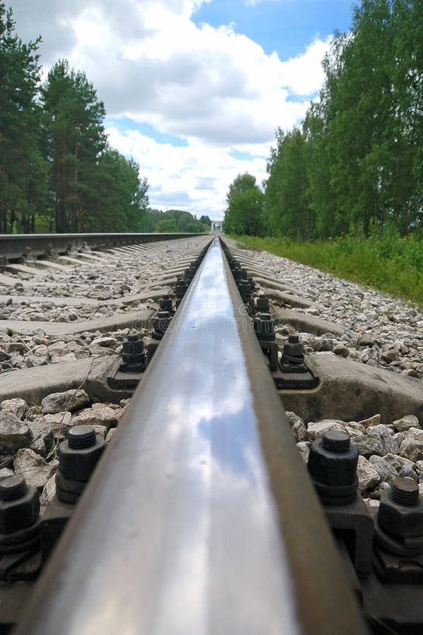 Old steel railroad tracks stock image. Image of rust, metal - 6038431