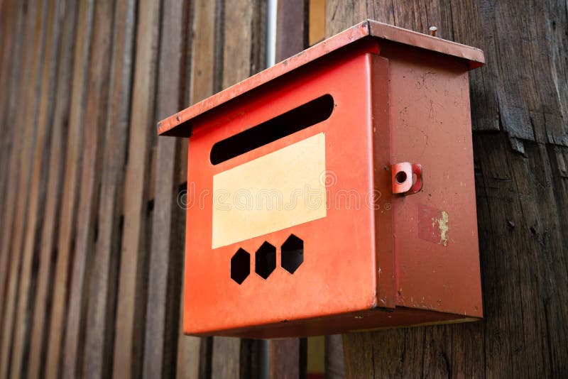 Old Steel Red Mail Box stock photo. Image of postbox - 30571038