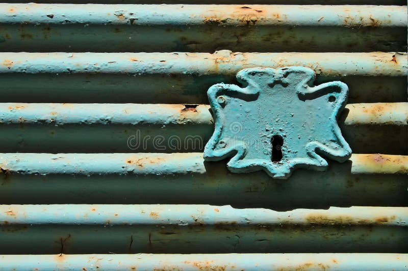 Old Steel Roll Shutter Lock Stock Image - Image of pattern, outdoor ...