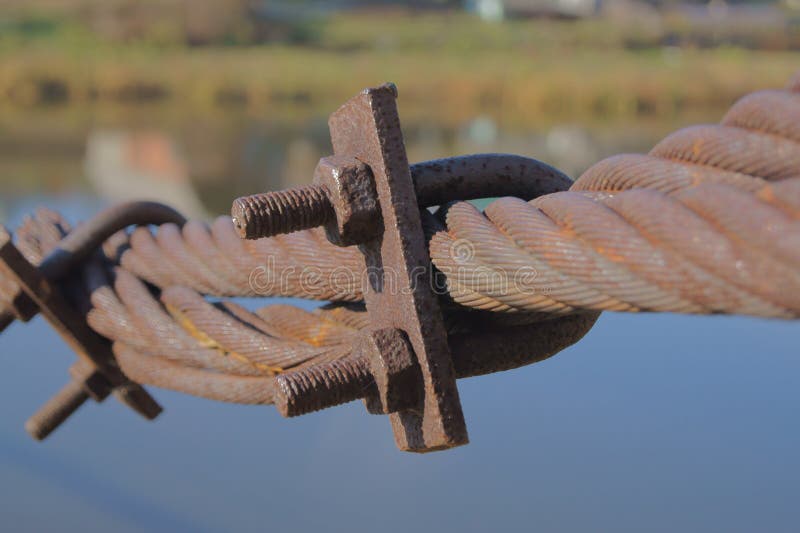 Old steel rope stock image. Image of rope, junction, cable - 30386989