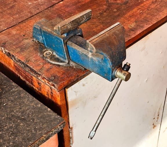 Old Steel Vise on the Background Stock Photo - Image of iron ...