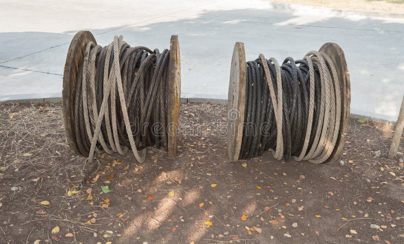 Old steel wire rope stock image. Image of industrial - 96363683