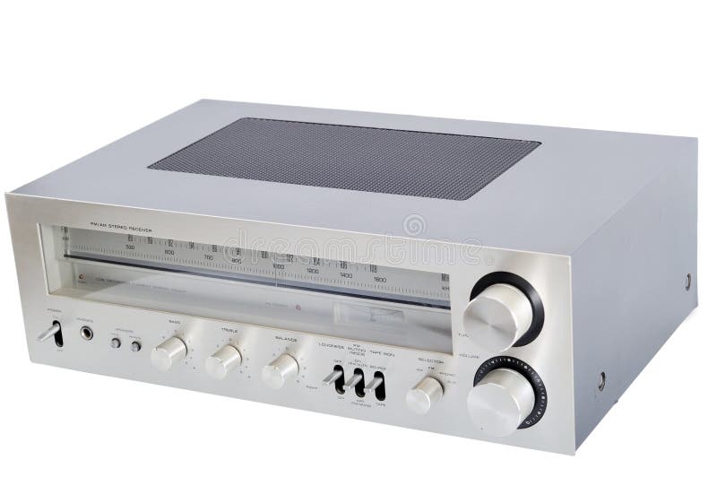 Old stereo radio tuner stock image. Image of music, stereo - 10157523