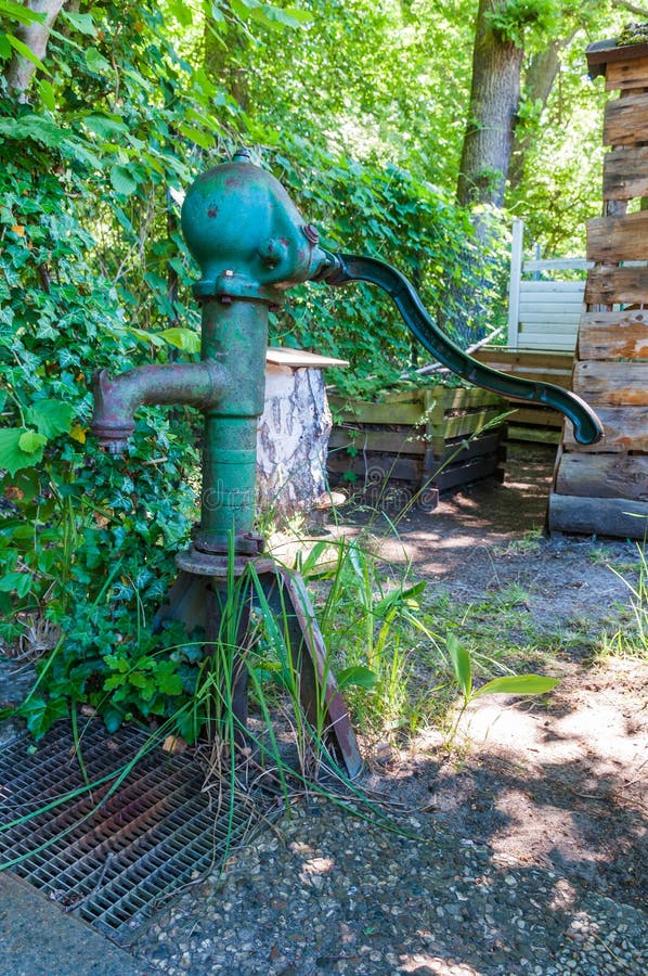 Old but Still Functional Handle Pump Stock Image - Image of pumping ...