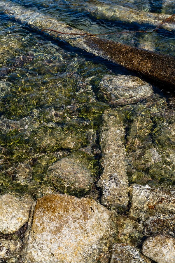 Old Stone Bares and Large Rocks Made a Barrier in the Beach for ...