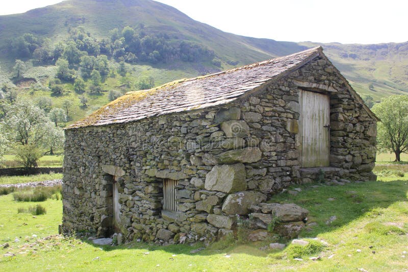 Old Stone Barn in Landscape Stock Photo - Image of farming, landscape ...