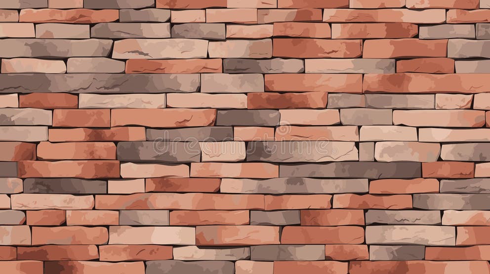 Old Stone Brick Wall Vector Illustration Background - Texture Pattern ...