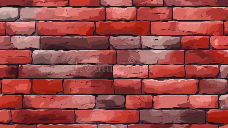 Old Stone Brick Wall Vector Illustration Background - Texture Pattern ...