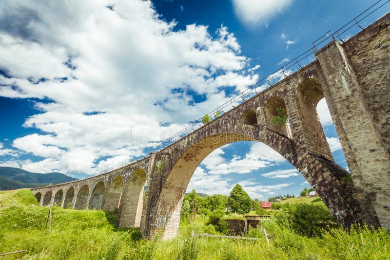 Old Stone Bridge on a Background of Blue Sky Stock Photo - Image of ...