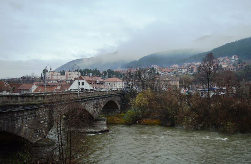 Old Stone Bridge in the City in the Fall Stock Photo - Image of stone ...