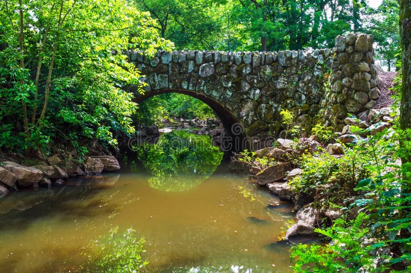 Old Stone Bridge stock image. Image of bridge, woods - 42473339