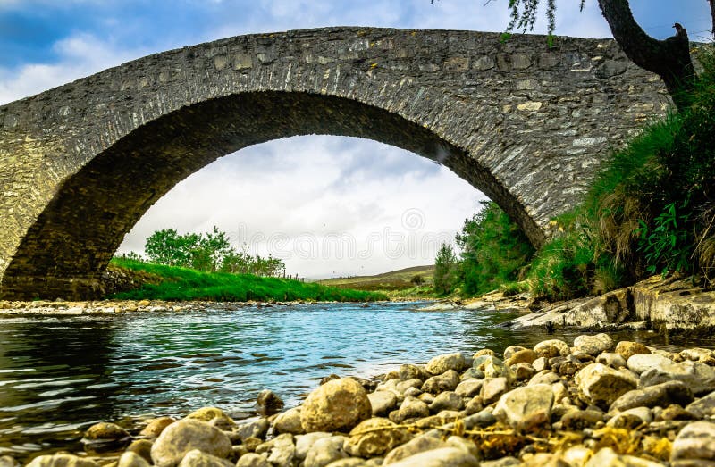 Old Stone Bridge in the Highlnads of Scotland Stock Photo - Image of ...