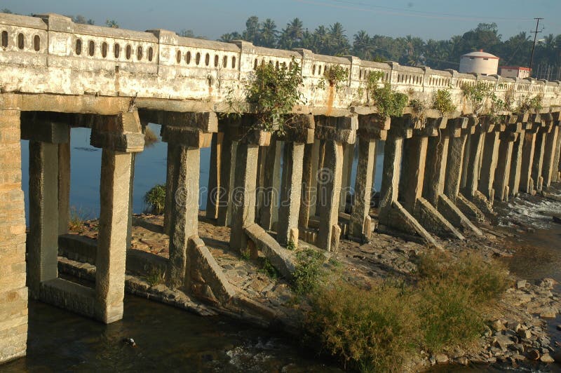 Old Stone Bridge in Karnataka Stock Image - Image of landscape ...
