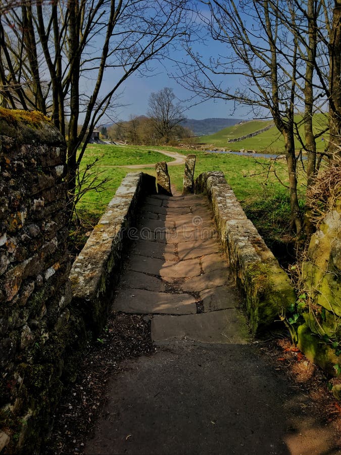Old Stone Bridge at Linton Falls Stock Photo - Image of outdoor, dales ...