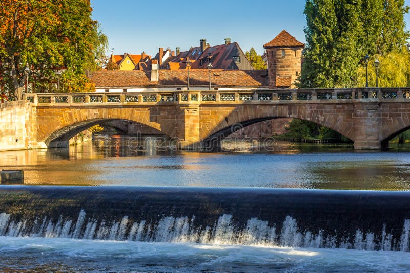 Old Stone Bridge-Nuremberg-Germany Stock Image - Image of architecture ...
