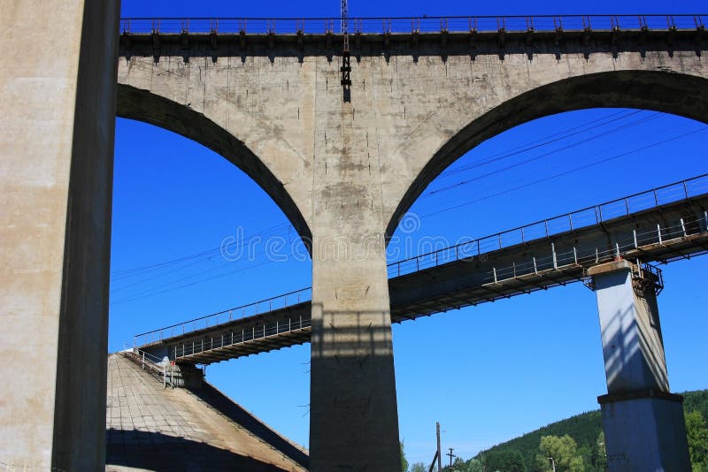 Ancient Stone Bridge Over the Ground Stock Image - Image of farming ...