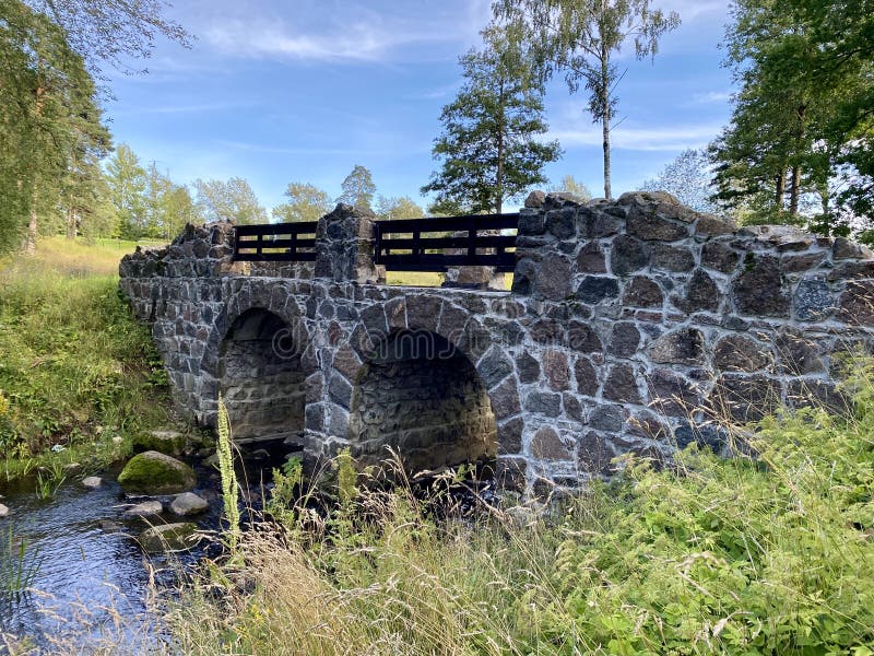 Old Stone Bridge Over the River Stock Image - Image of bridgehead ...