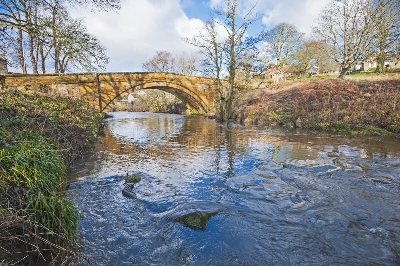 Old Stone Bridge Over a Stream Stock Photo - Image of traditional ...