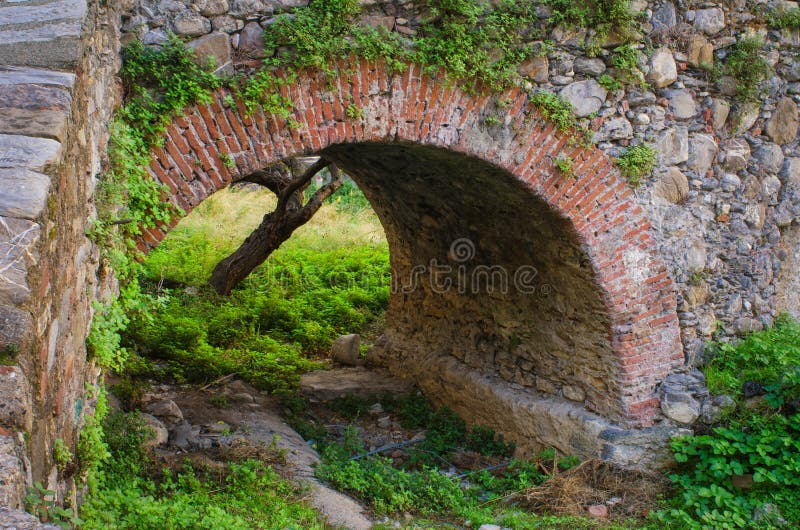 Old stone bridge scene stock image. Image of genoa, stone - 80742987