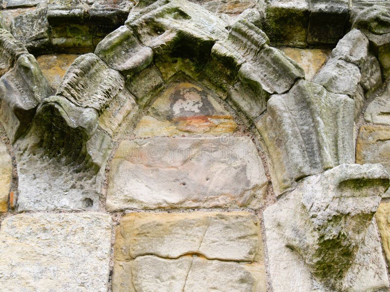 Old Stone Building Exterior Detail Arch Shape Stock Photo - Image of ...