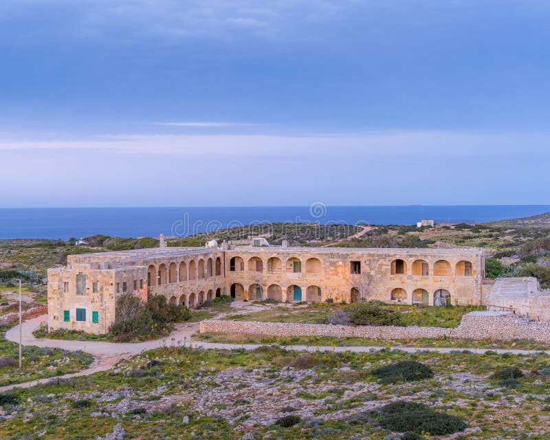 Ruins of Old Isolation Hospital on Comino Island Malta Stock Image ...