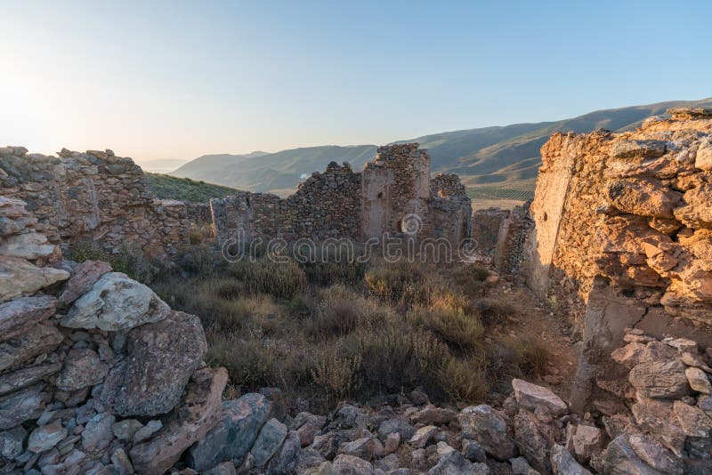 Old Stone Built Building of a Mining Complex Stock Photo - Image of ...