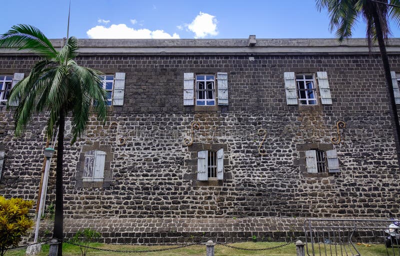 Old Stone Castle in Port Louis, Mauritius Stock Image - Image of ...