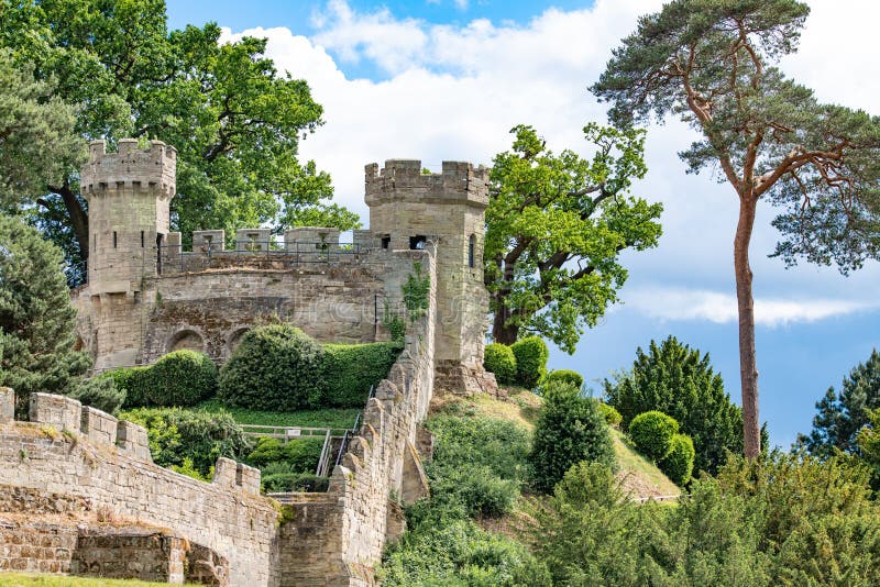 Old Stone Castle Ruin Medieval Monument with Tree Stock Photo - Image ...
