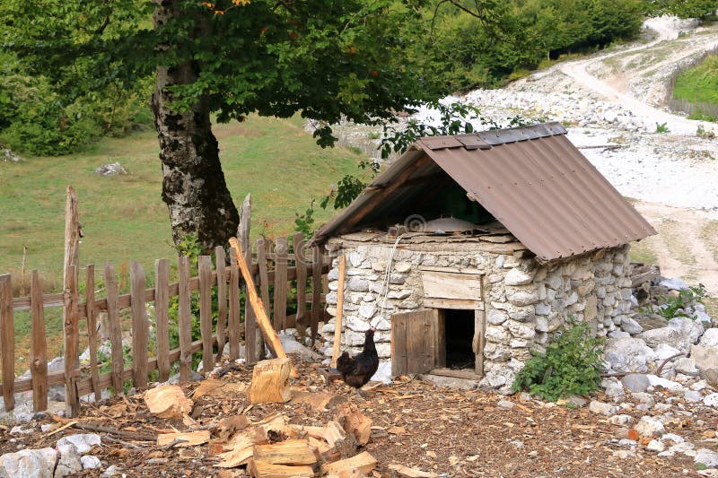 Old stone chicken coop stock photo. Image of chicken - 315106658