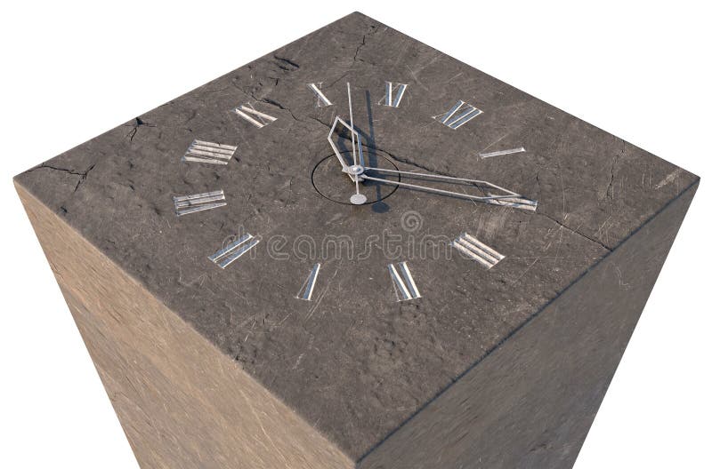 Clock on stone stock illustration. Illustration of history - 103940371