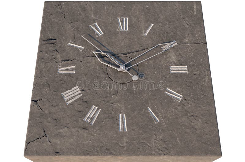Clock on Stone stock illustration. Illustration of measuring - 104260089