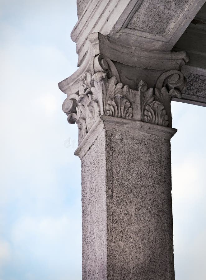 Old stone column stock image. Image of blue, history - 36270853